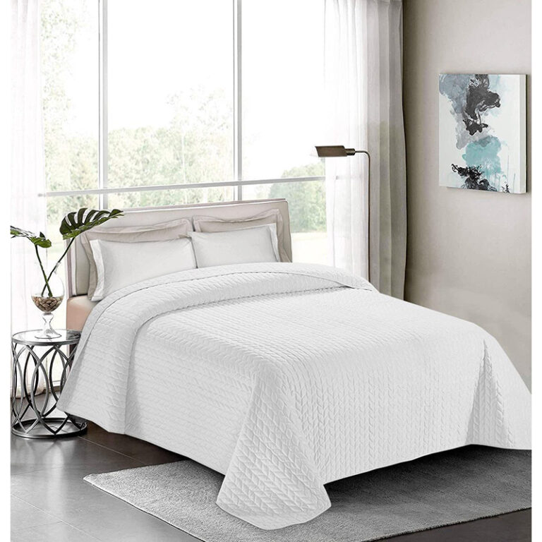 Bedsprei – sprei – tweepersoons – lits jumeaux – 260 x 245 cm – wit ...