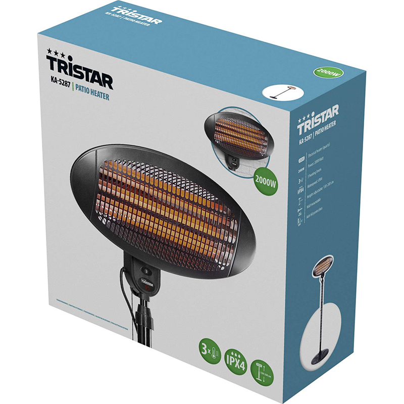 Tristar – staande terrasverwarmer – heater – ook muurbevestiging – 3 ...