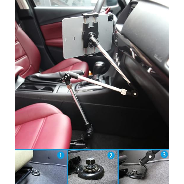 Telefoonhouder – tablethouder – voor auto – met verstelbare metalen arm ...