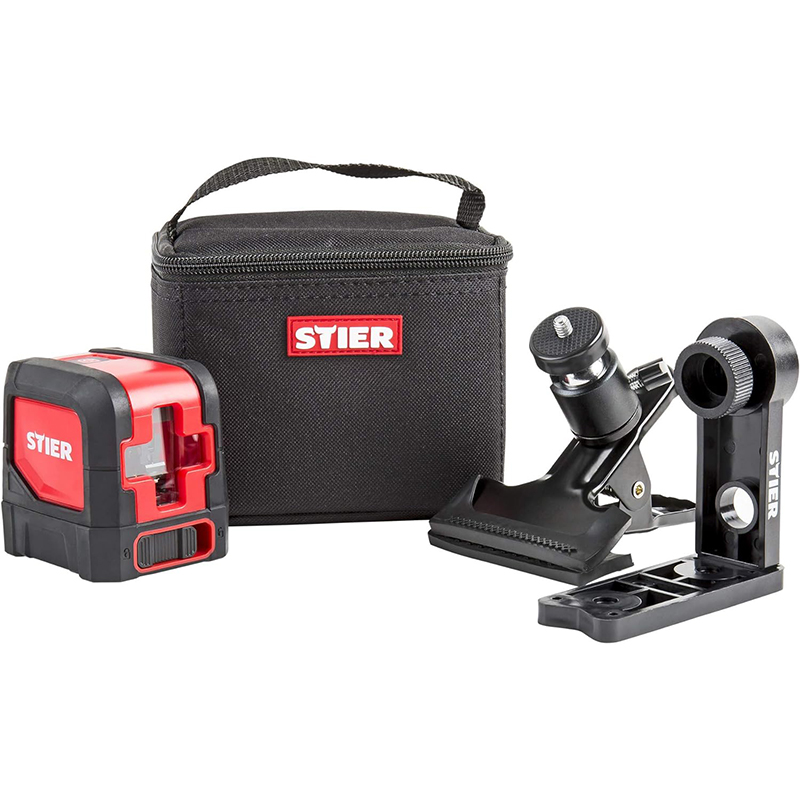 Stier – kruislijnlaser 2 x 120° – 2D – met klem en schroefstandaard ...