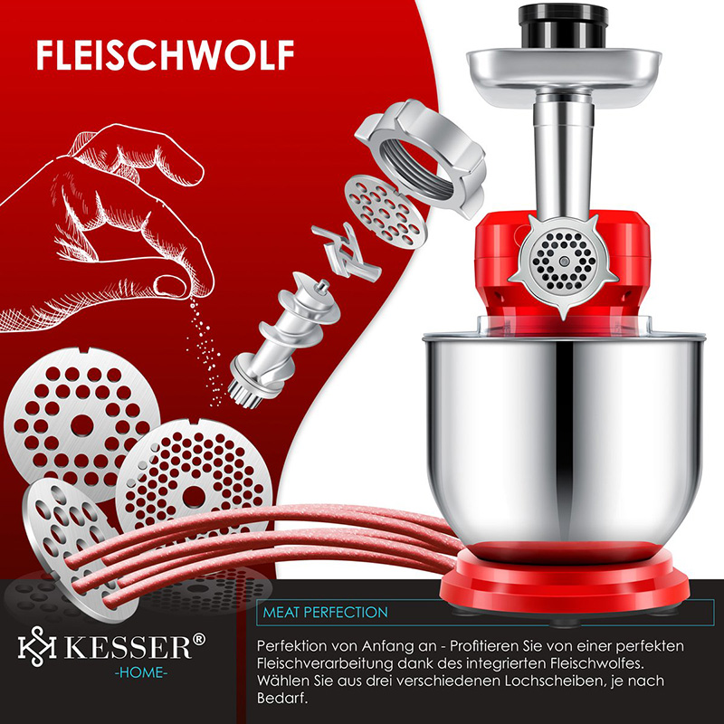 Kesser 3 in 1 keukenmachine foodprocessor – keukenmixer – 5,5 L – met ...
