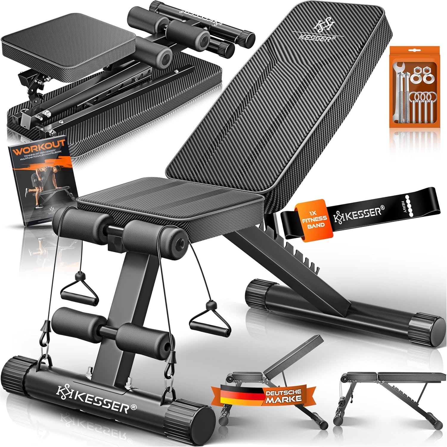Halterbank – fitnessbank – multifunctionele trainingsbank met ...