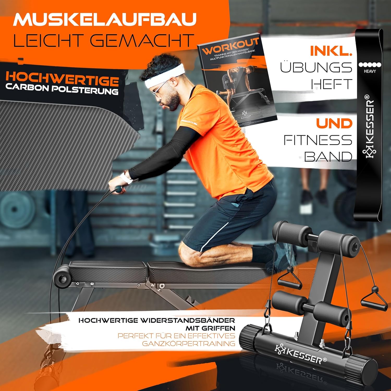 Halterbank – fitnessbank – multifunctionele trainingsbank met ...