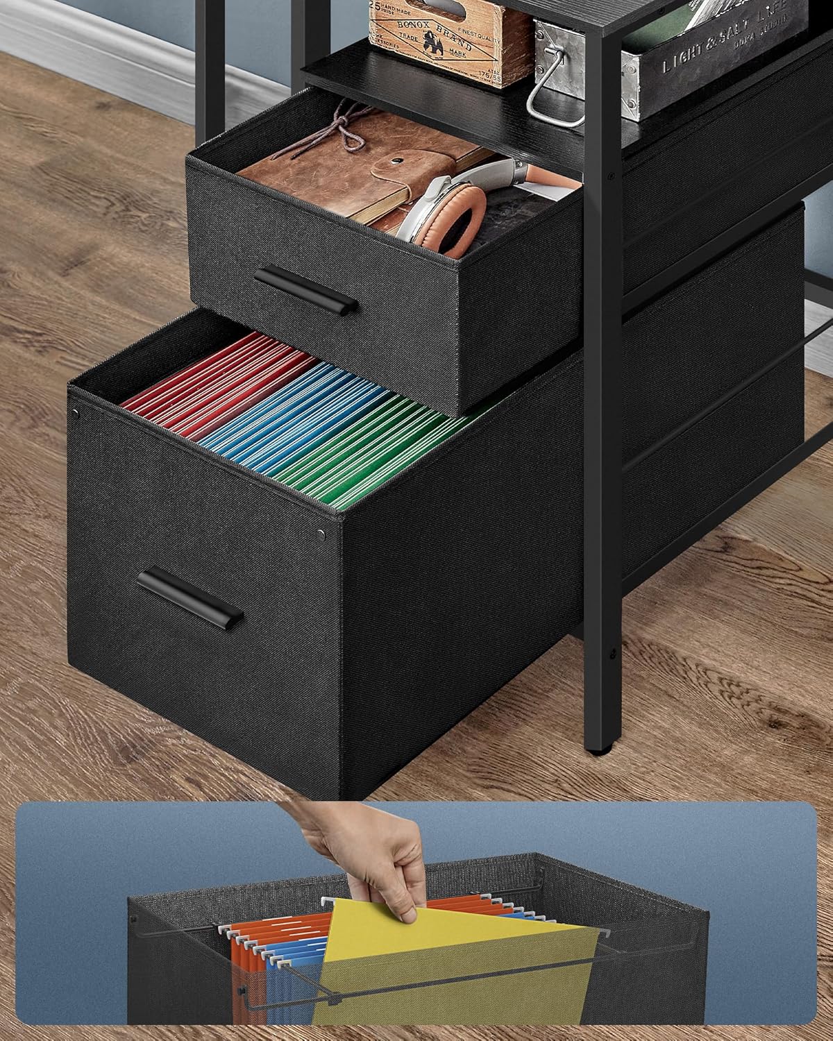 Bureau – gaming bureau 120×55 cm – met laden – monitor standaard – LED ...